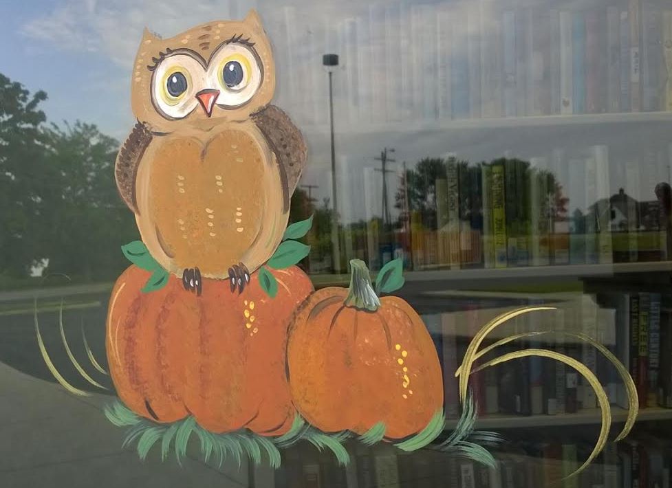 Fall window paintings – Jackson County Public Library