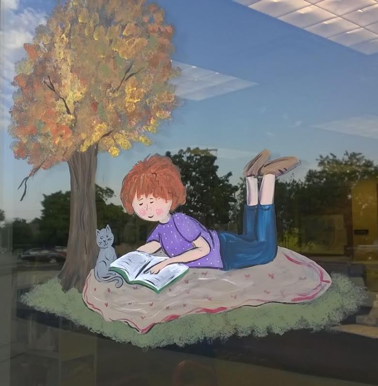 Fall window paintings – Jackson County Public Library