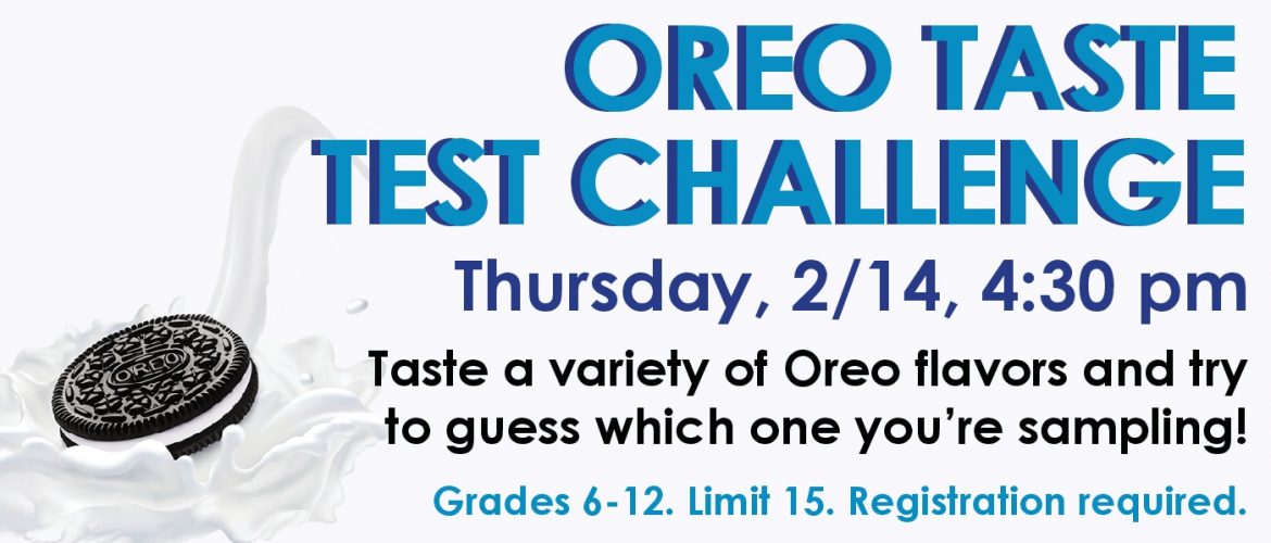 Oreo Taste Test Slider – Jackson County Public Library