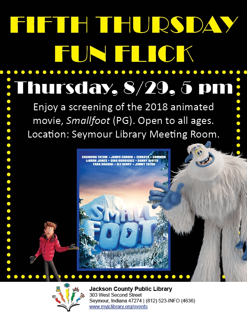 Fifth Thursday Fun Flick – Jackson County Public Library