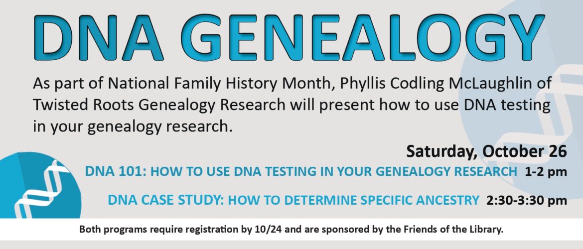 DNA Programs Slider – Jackson County Public Library