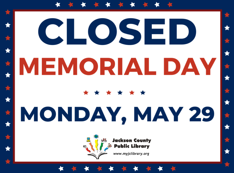 2023 Memorial Day Closing Signature – Jackson County Public Library