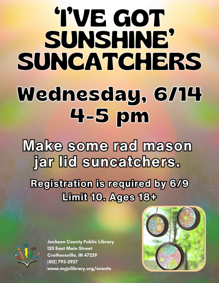 June-Aug 2023 CVILLE ‘I’ve Got Sunshine’ Suncatchers flyer – Jackson ...