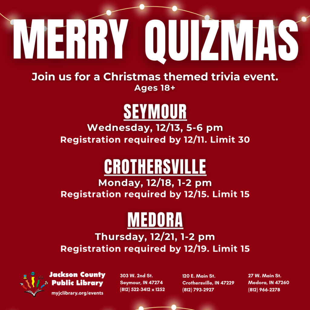 Merry Quizmas Jackson County Public Library Merry Quizmas Jackson County Public Library
